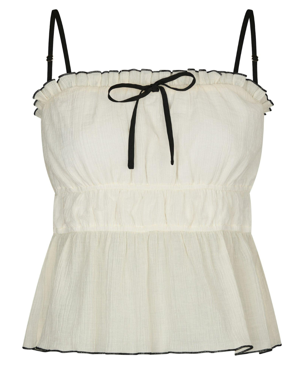 Neo Noir Emberly Crepe Top Creme I Me & Eliza