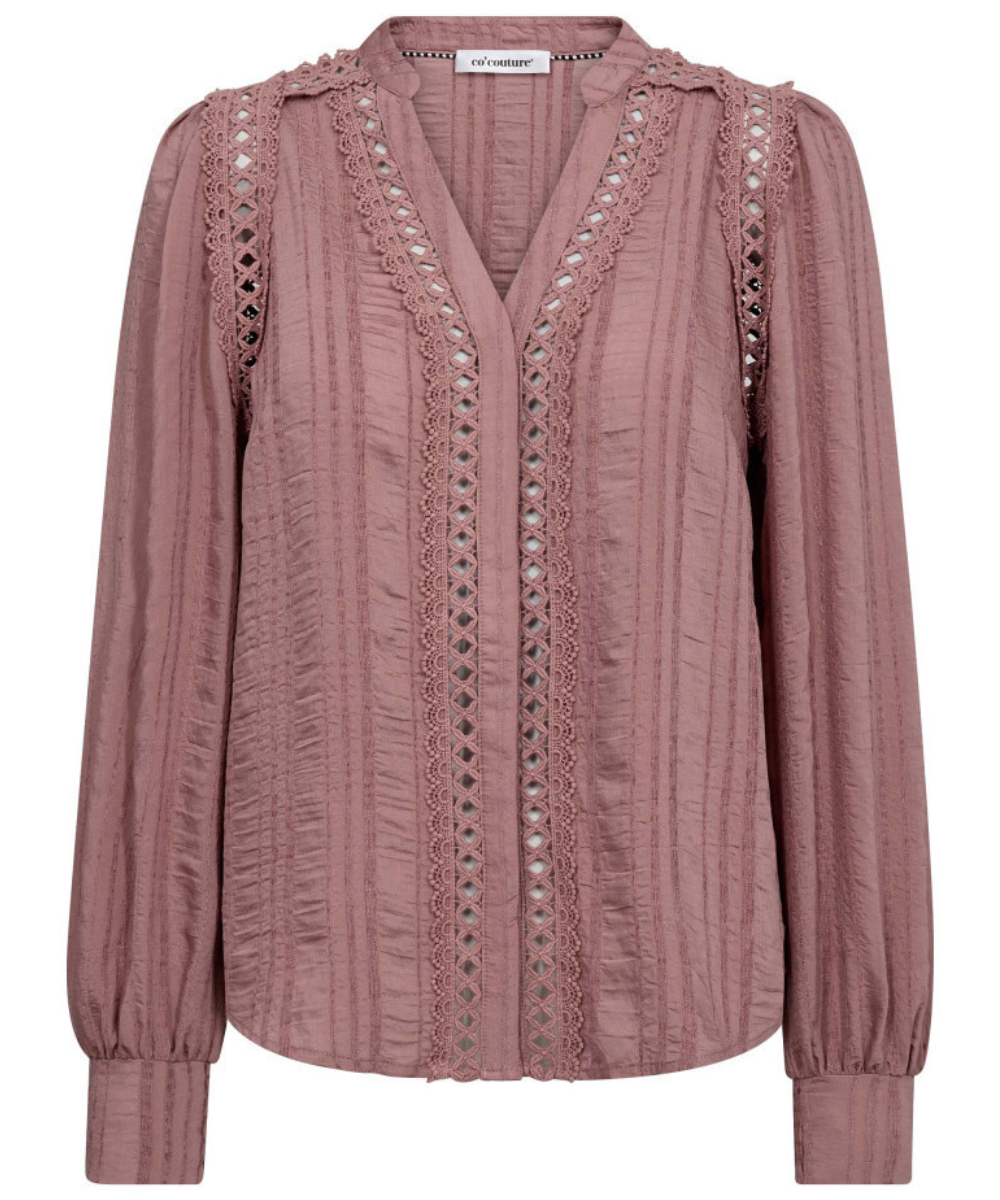 Co'Couture Kesi Lace V Skjorte Old Rose I Me & Eliza