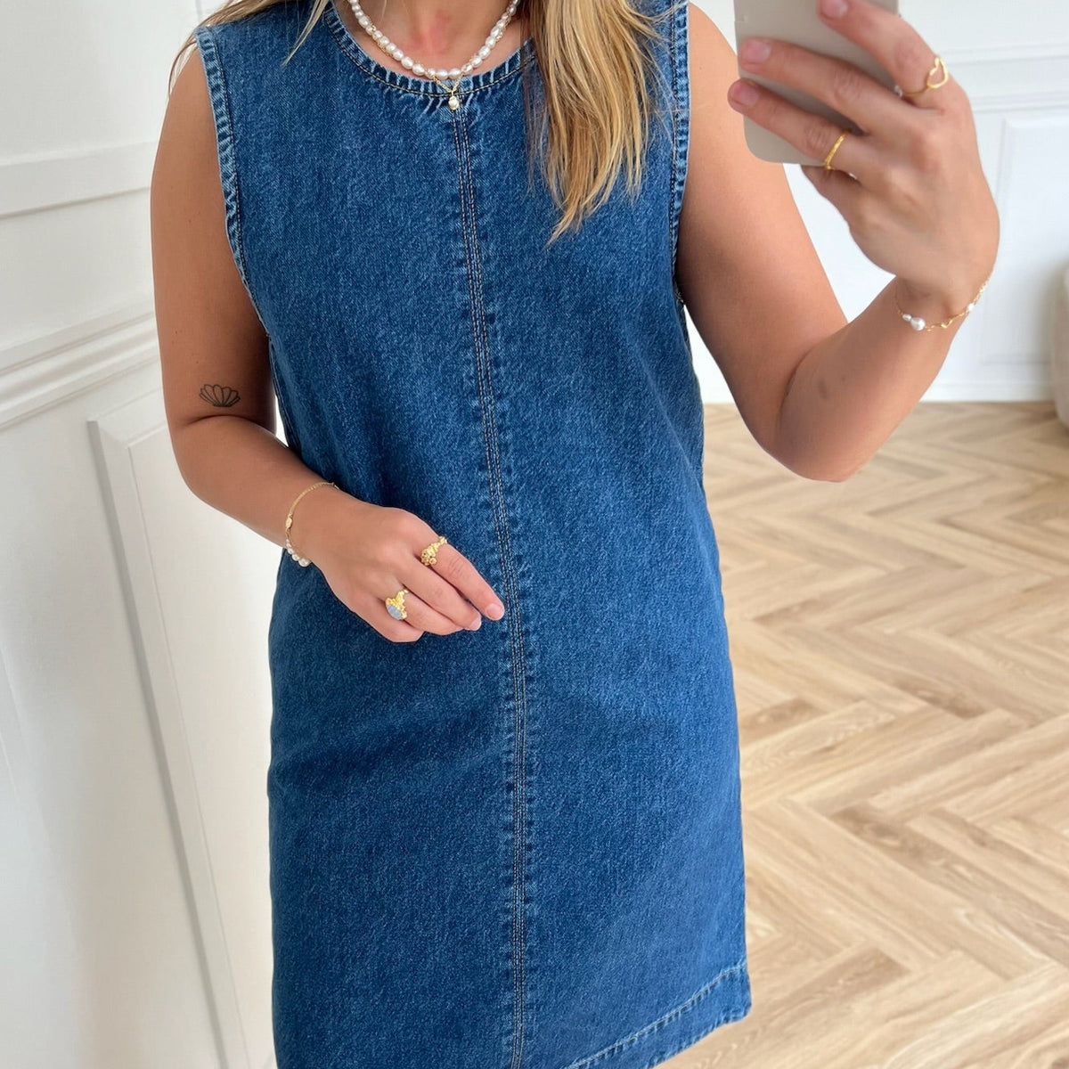 Only Dorsi SL Kjole Medium Blue Denim I Me & Eliza