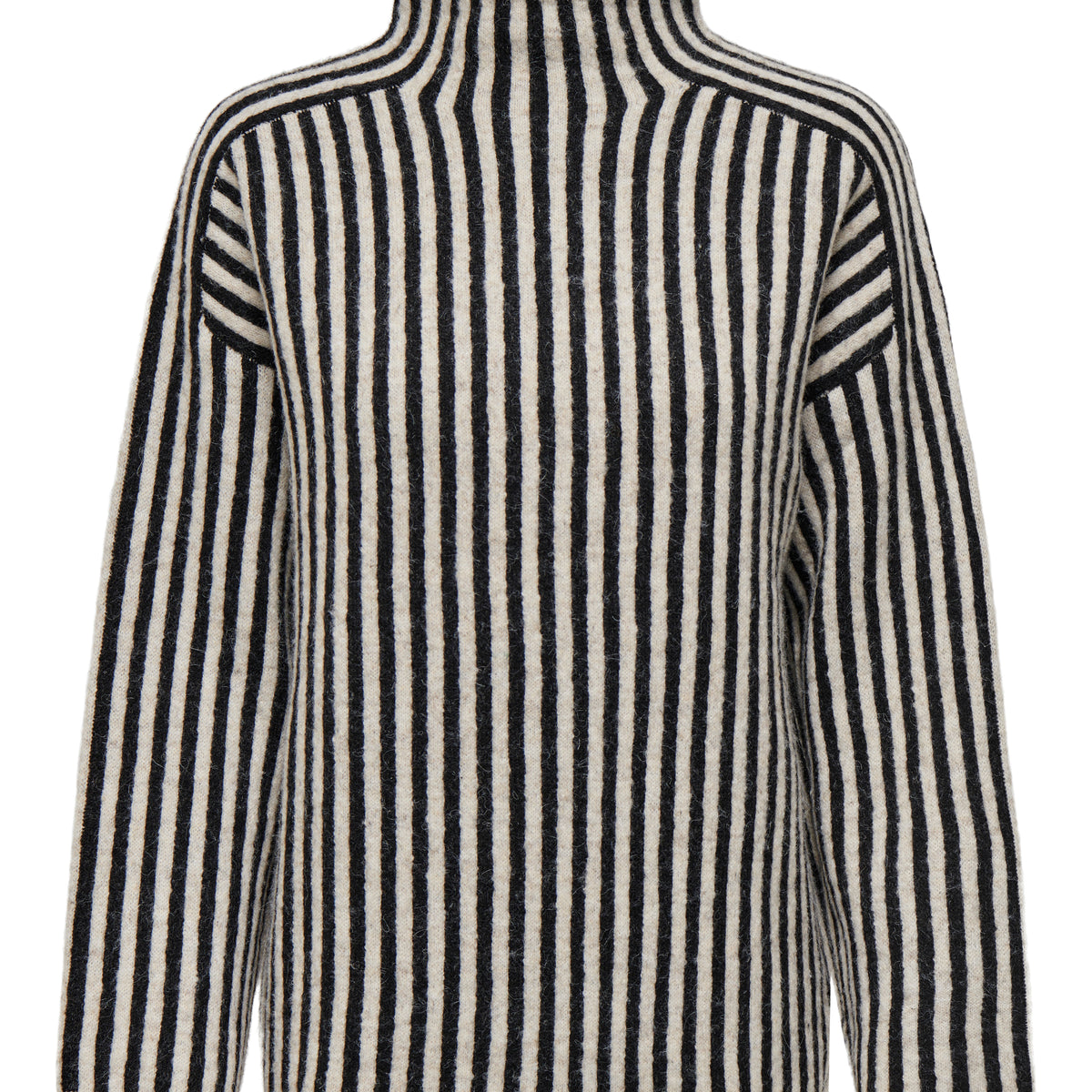 Only Gro Life Stripe High Neck Strik Oatmeal Stripes/Black I Me & Eliza